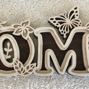 Layered home Wall Sign. 12 1/2 Wide by 4 1/4 Tall the Longest Points ...