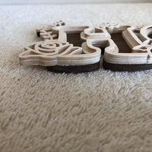 Layered home Wall Sign. 12 1/2 Wide by 4 1/4 Tall the Longest Points ...