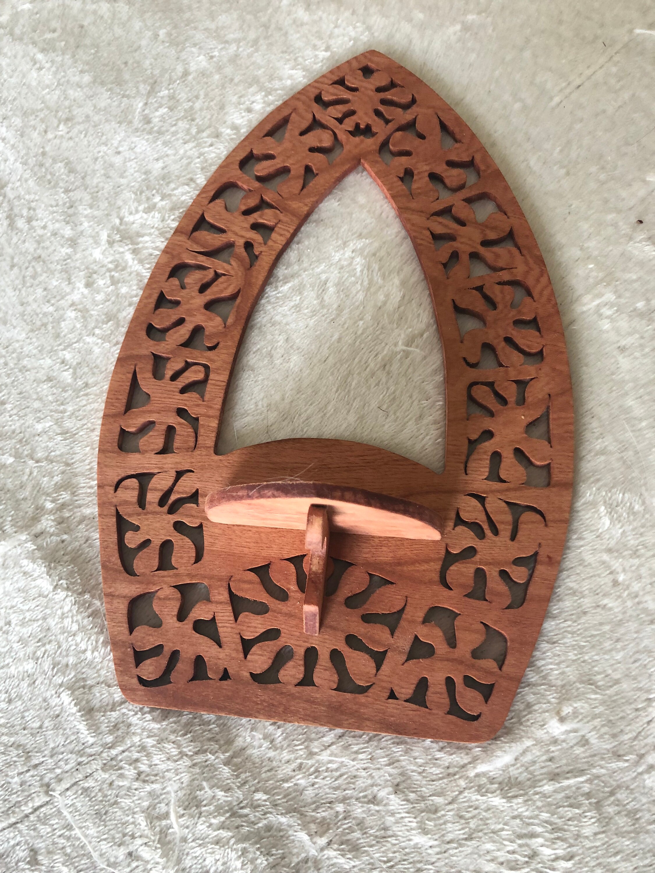 Black Cherry Floral Fretwork Wall Shelf: Handmade Art Deco Display - Etsy