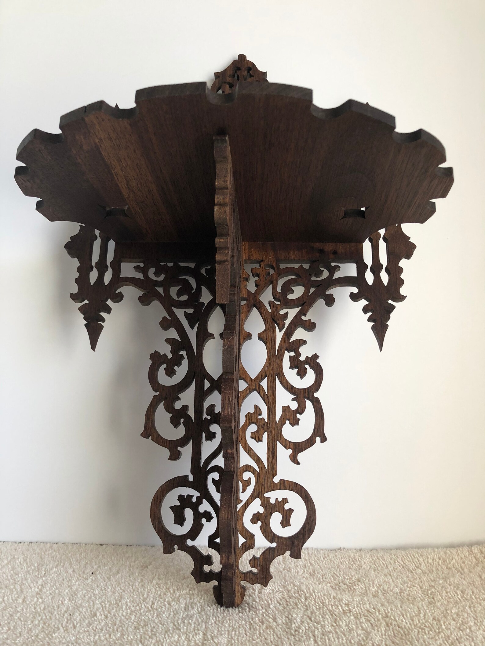 Solid Black Walnut Gothic Cathedral Wall Shelf Display. 15 - Etsy