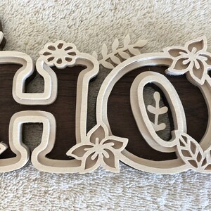 Layered home Wall Sign. 12 1/2 Wide by 4 1/4 Tall the Longest Points ...