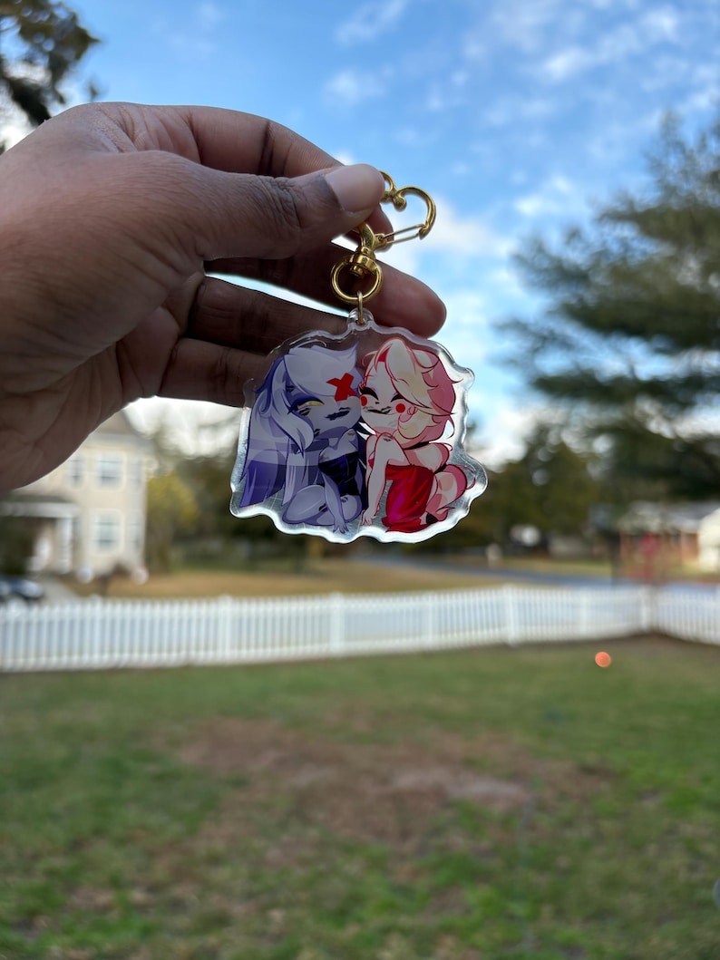 Hazbin Hotel “chaggie” Charlie X Vaggie “easy” Keychain - Etsy