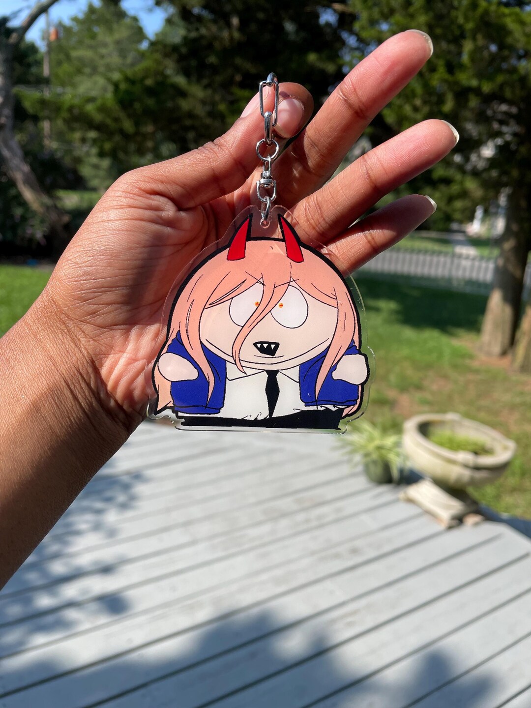 Power Cartman Southparkxchainsaw Man Charm Keychain - Etsy