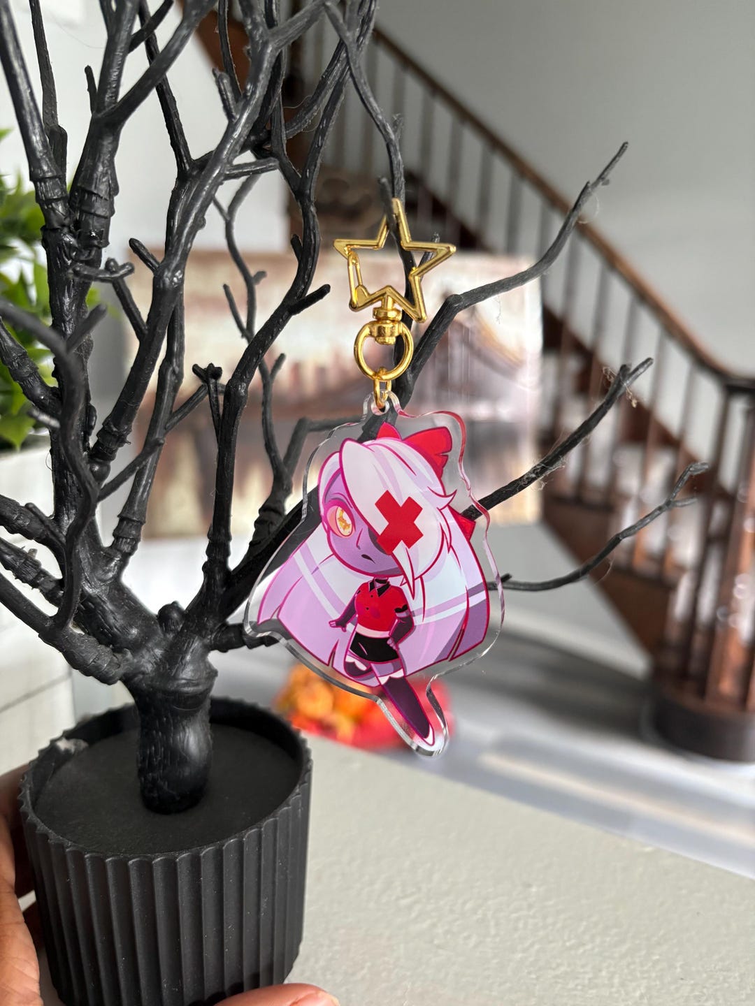 Vaggie Hazbin Hotel Charm Keychain - Etsy