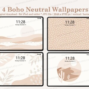 Aesthetic iPad Wallpaper , Neutral Tablet Background , Minimalist ...