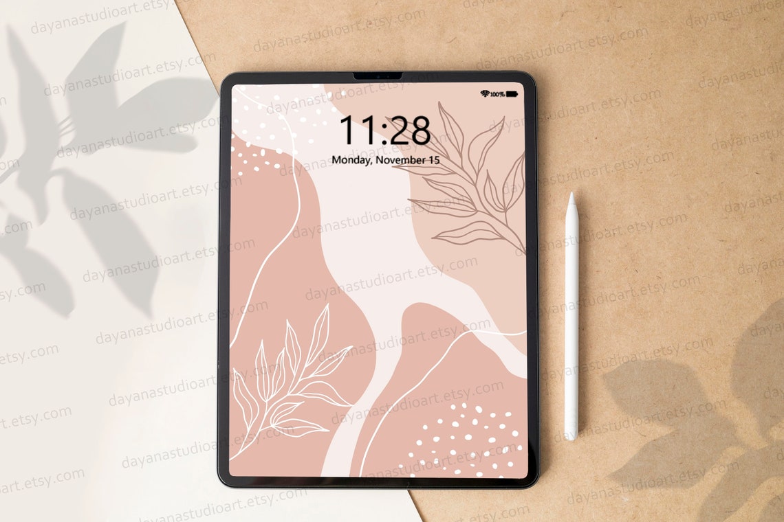 Aesthetic iPad Wallpaper , Neutral Tablet Background , Minimalist ...