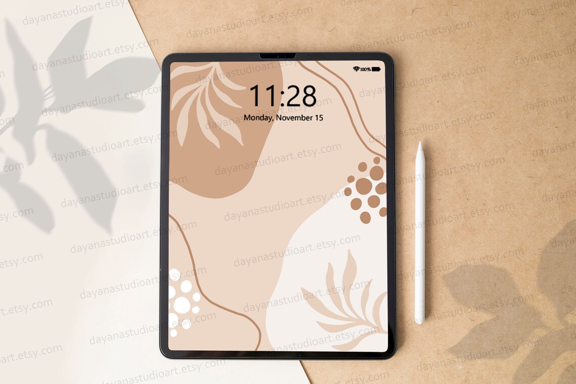 Aesthetic iPad Wallpaper , Boho Wallpaper Tablet , Neutral Background ...