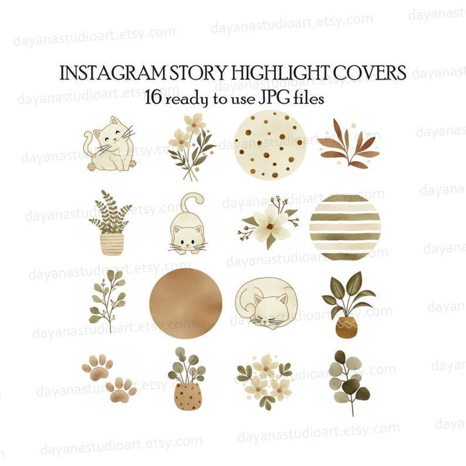 Instagram Highlight Covers Cat, IG Highlight Covers, Cute Cat Icons ...