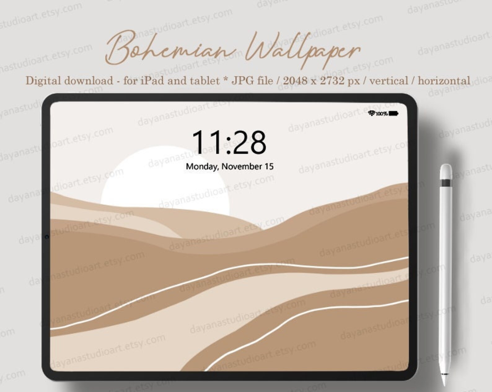 Boho iPad Wallpapers , Aesthetic Tablet Wallpaper , Minimalist ...