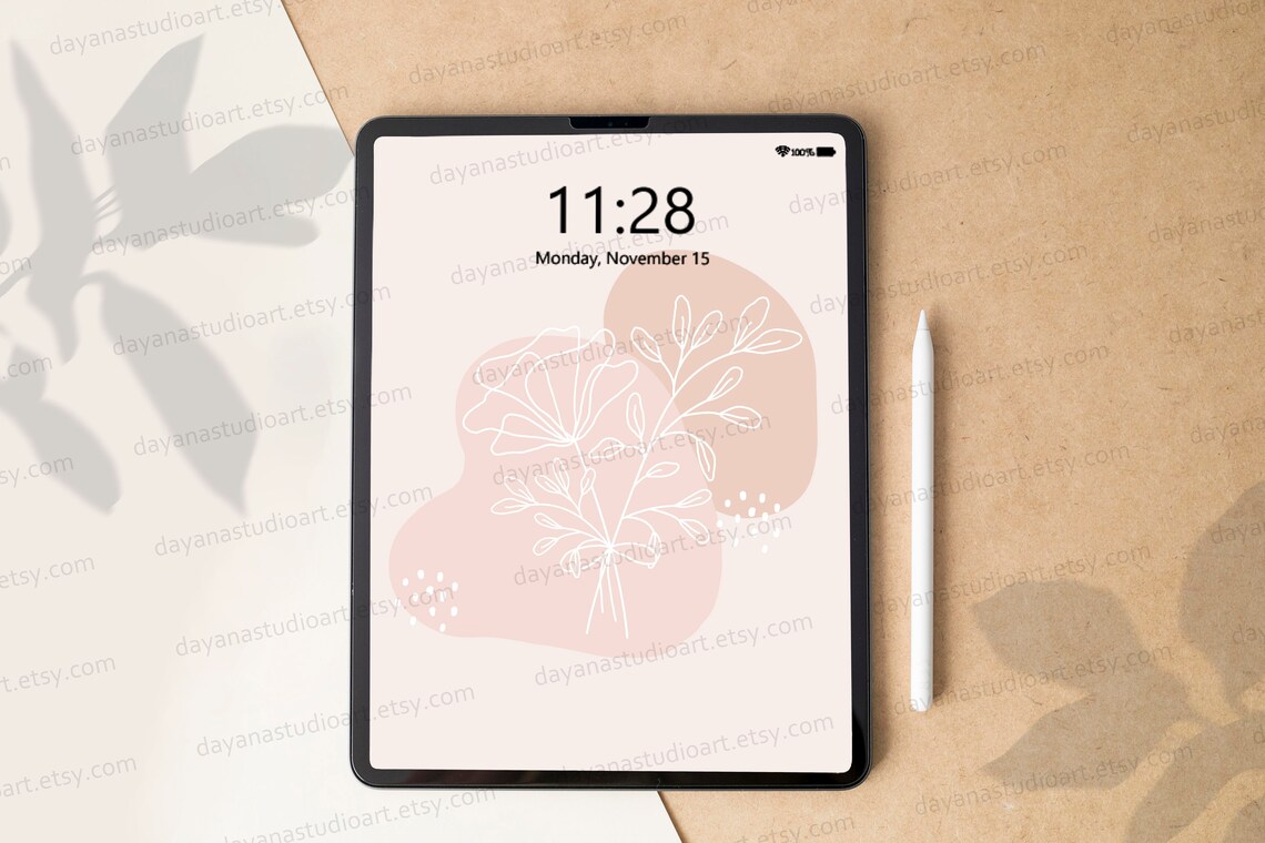 Minimalist iPad Wallpaper Warm Neutral Modern Tablet Background ...