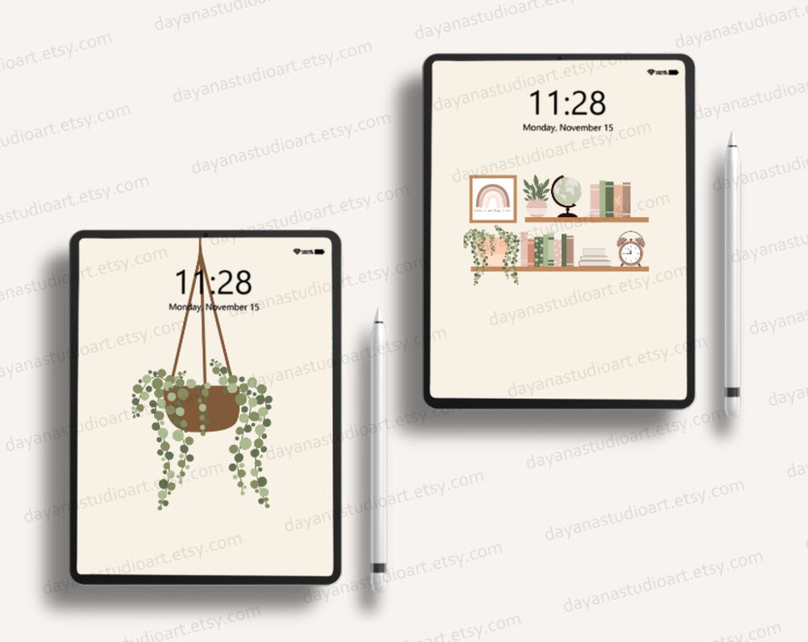 Boho Ipad Wallpapers Digital Download Beige Cream Green - Etsy