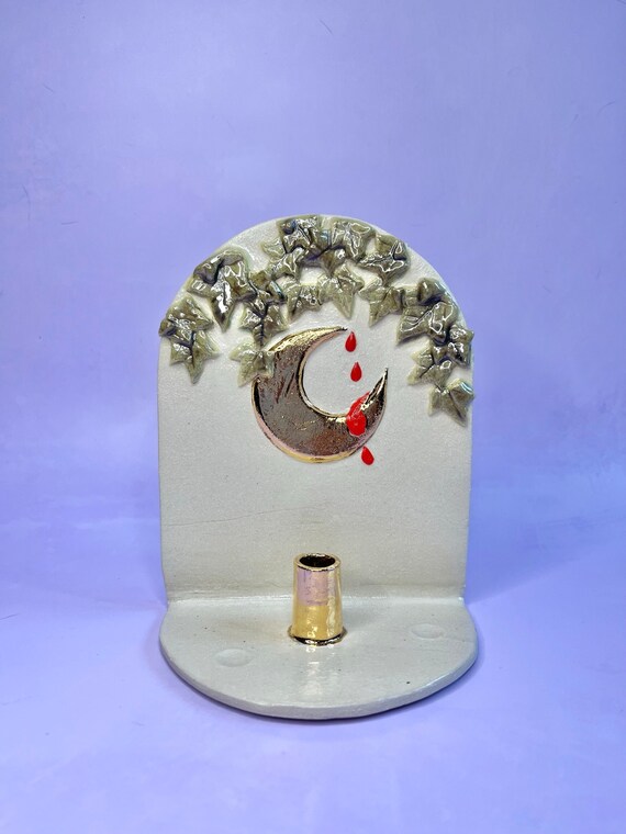 Handmade Ceramic Moon Altar Altar Space Crystal Altar - Etsy