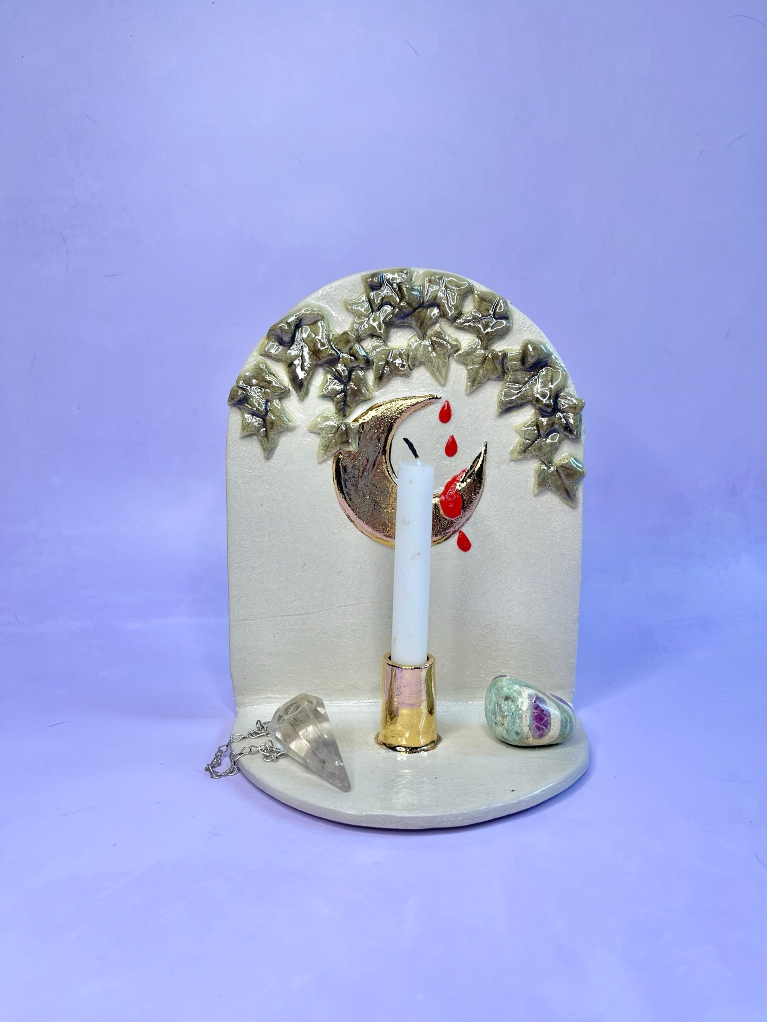 Handmade Ceramic Moon Altar Altar Space Crystal Altar - Etsy