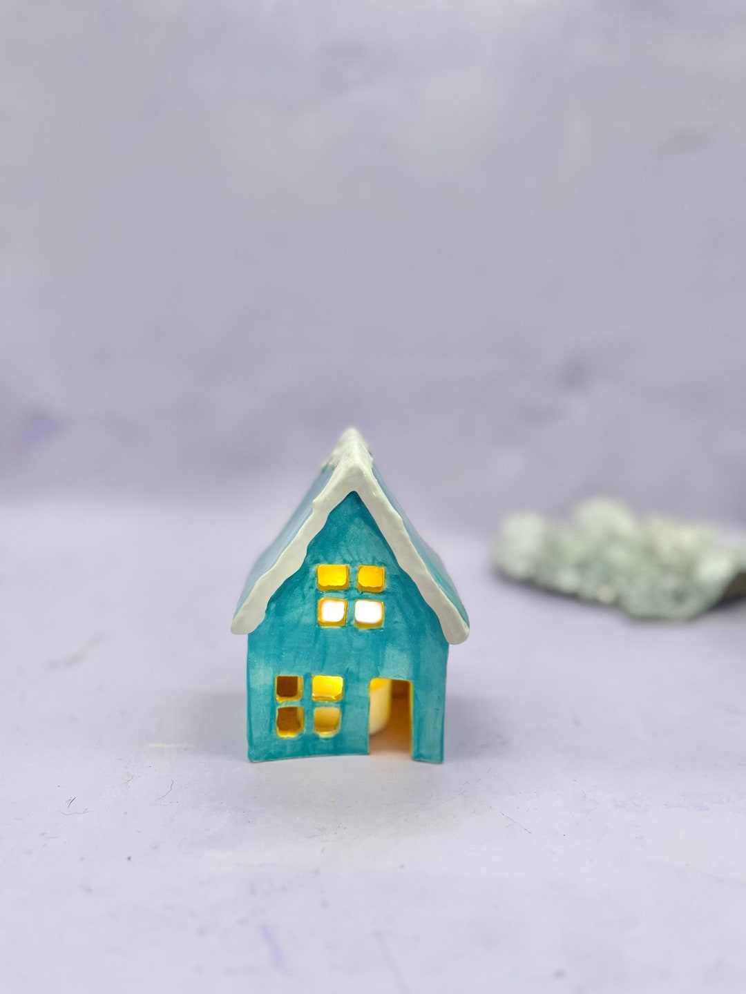 Ceramic Lunimary, Luminary House, Christmas Decor for the Home, Candle ...