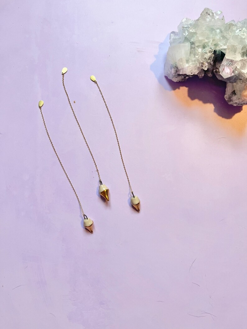 Handmade Pendulum Divination Tools Clay Gold Pendulum - Etsy