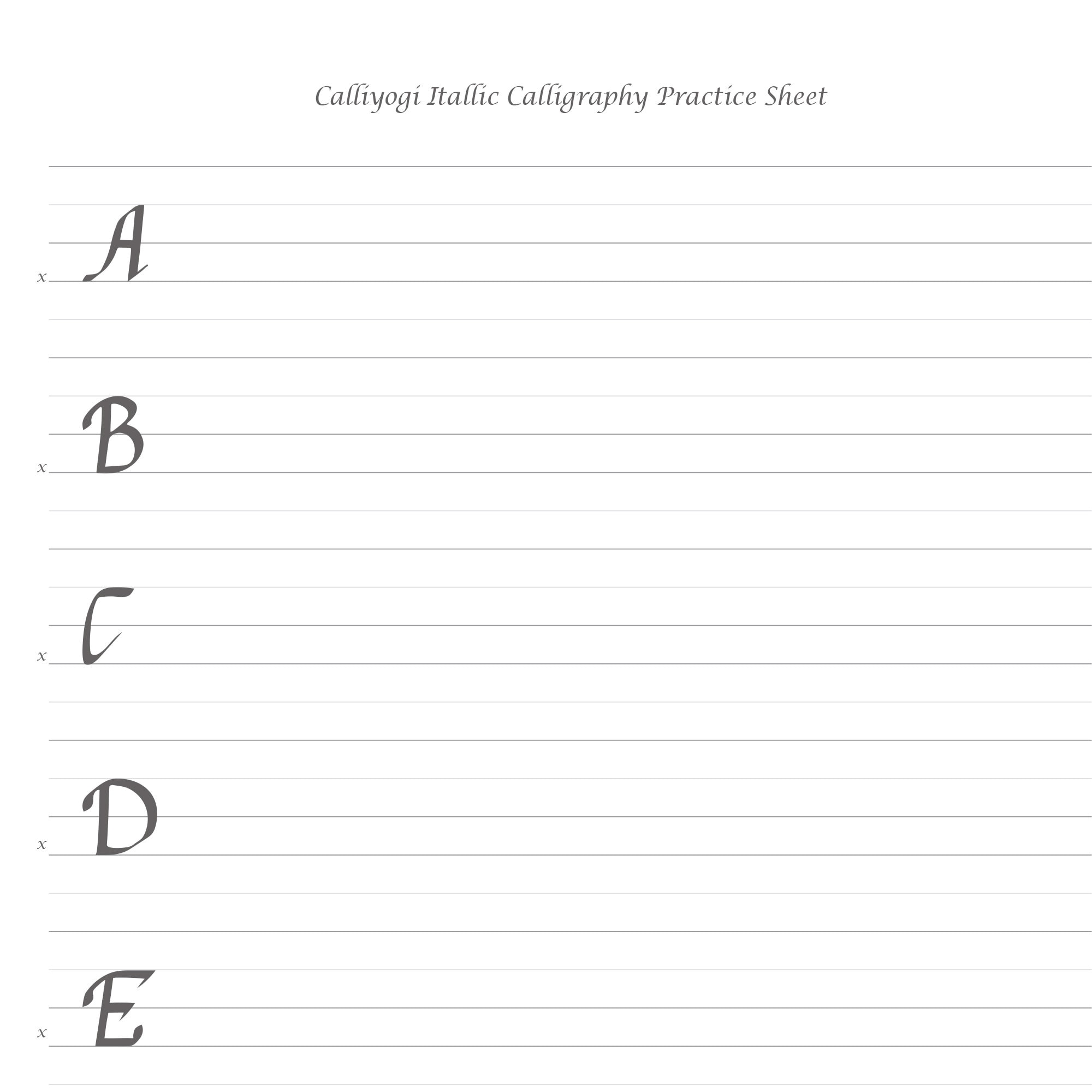 Kursive Kalligraphie Praxis PDF digitaler Download - Etsy.de