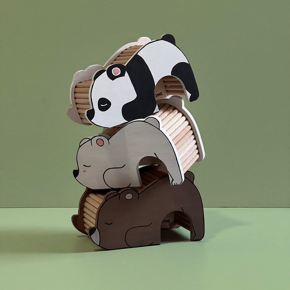 Hamster Hideout Brown Bear;polar Bear;panda, Sleeping House, Hamster ...