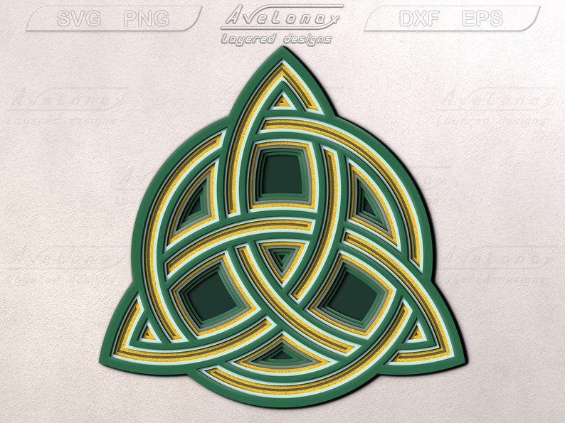 Multilayer Celtic Knot SVG, Celtic Png, Irish Svg, 3d Mandala Laser Cut ...