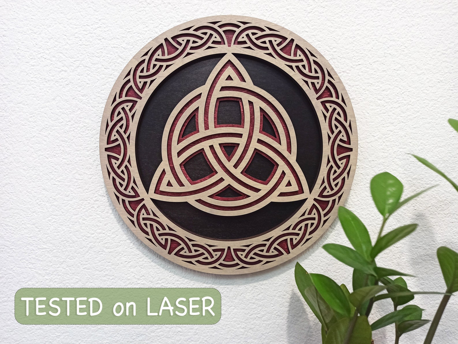 Layered Celtic Knot SVG, 3D Celtic Mandala Cut File, Multilayered ...