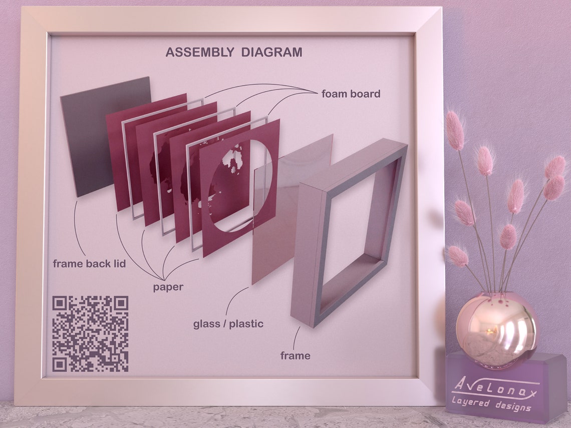 Moon Shadow Box Svg Multilayered Moon Cut File Celestial - Etsy