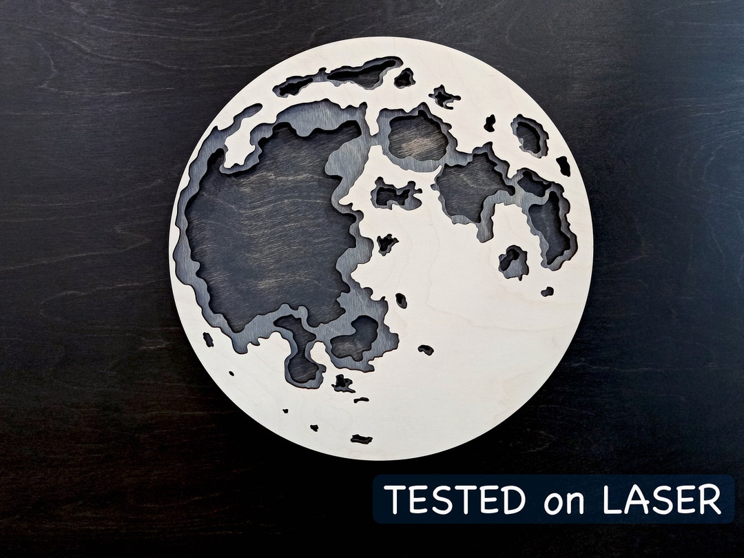 Moon Svg, Layered Moon Cut File, Multilayered Moon Laser Cut File, Moon ...