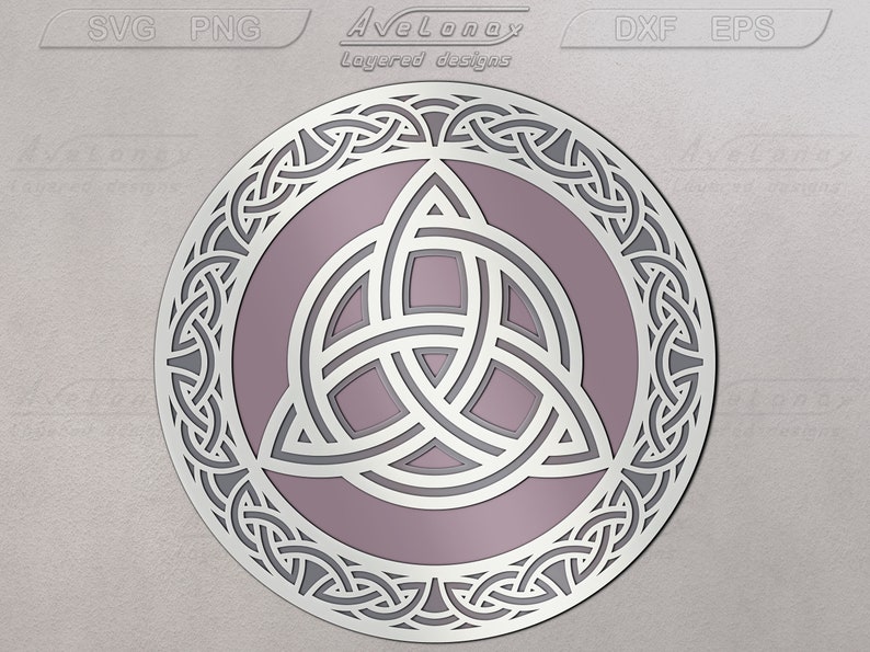 Celtic Knot Laser Cut File, Layered Celtic Wall Decor Svg, Multilayered ...