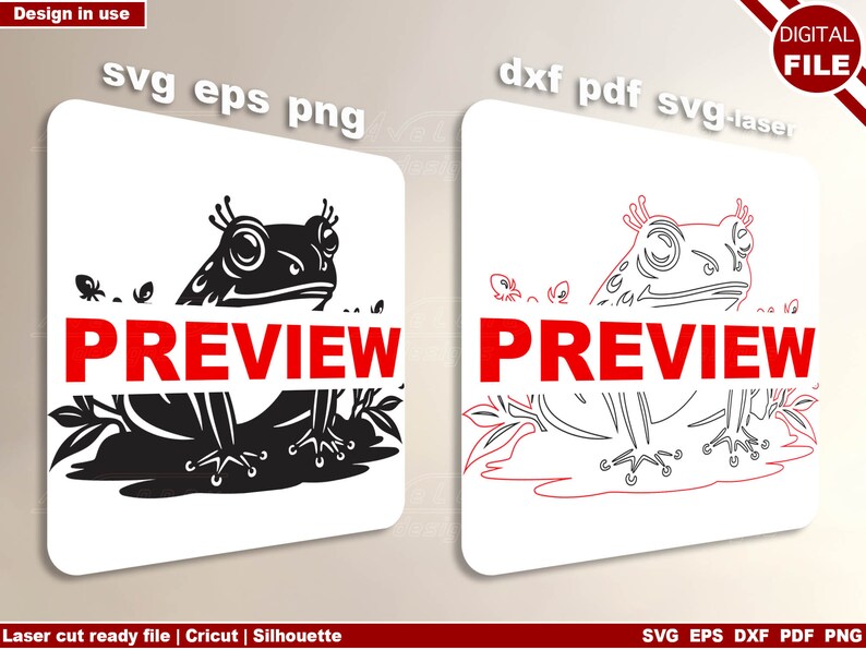 Frog Laser Cut File, Frog With Flowers Svg, Funny Frog Girl Cut File ...