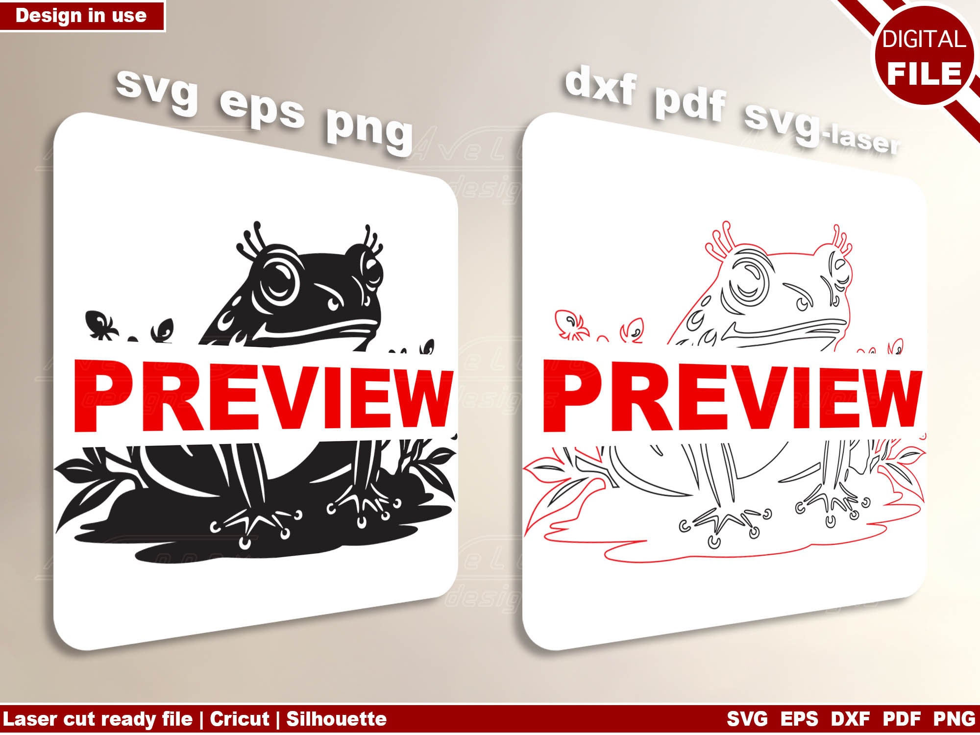 Frog Laser Cut File, Frog With Flowers Svg, Funny Frog Girl Cut File ...