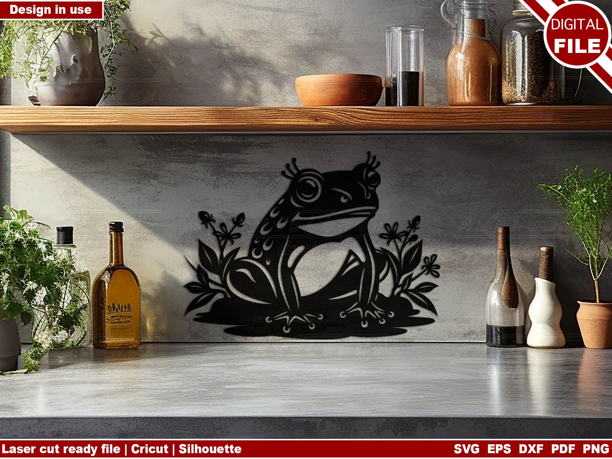 Frog Laser Cut File, Frog With Flowers Svg, Funny Frog Girl Cut File ...