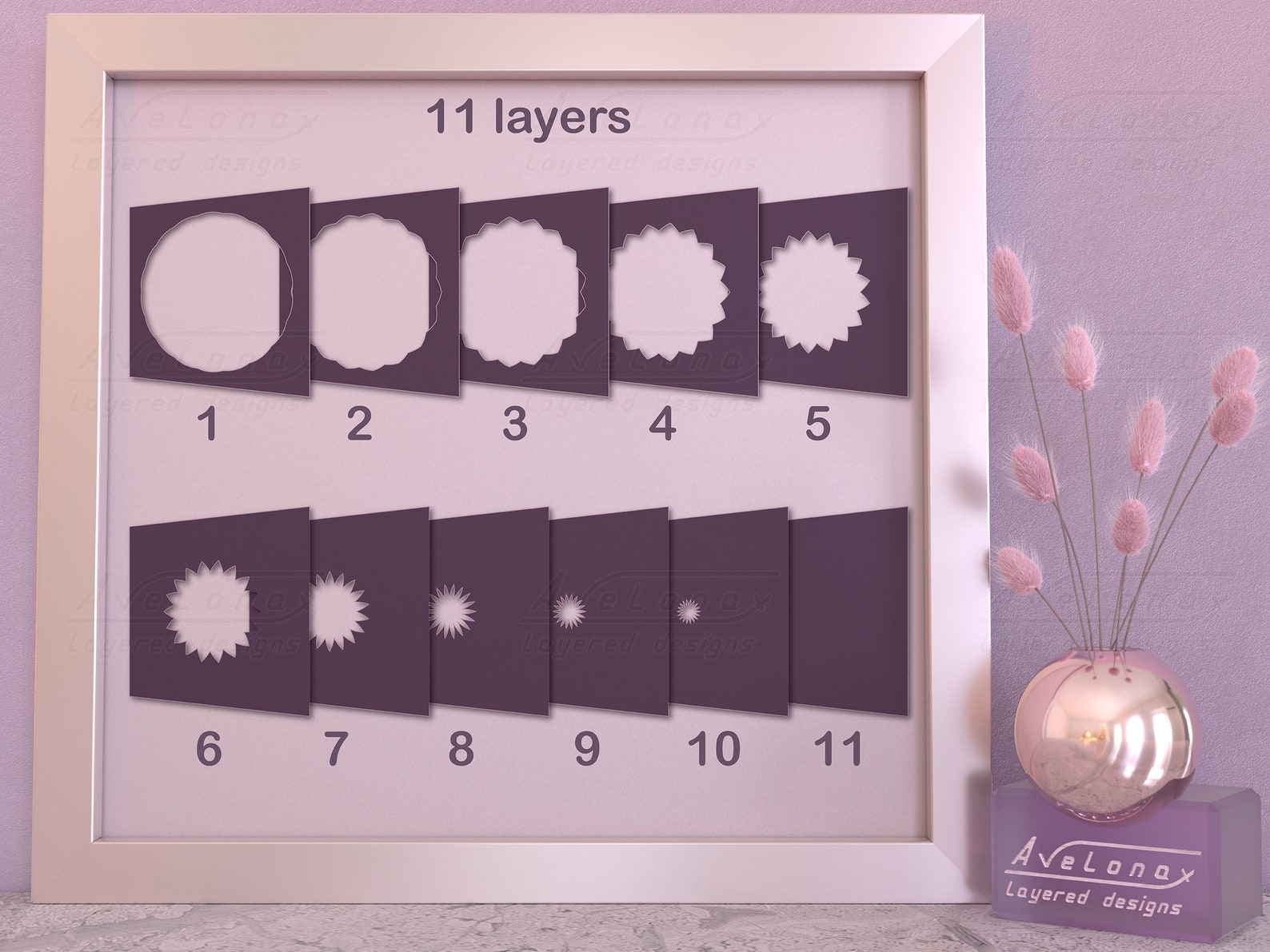 Layered Torus Svg, Torus Yantra Laser Cut File, Spiral Mandala Shadow ...