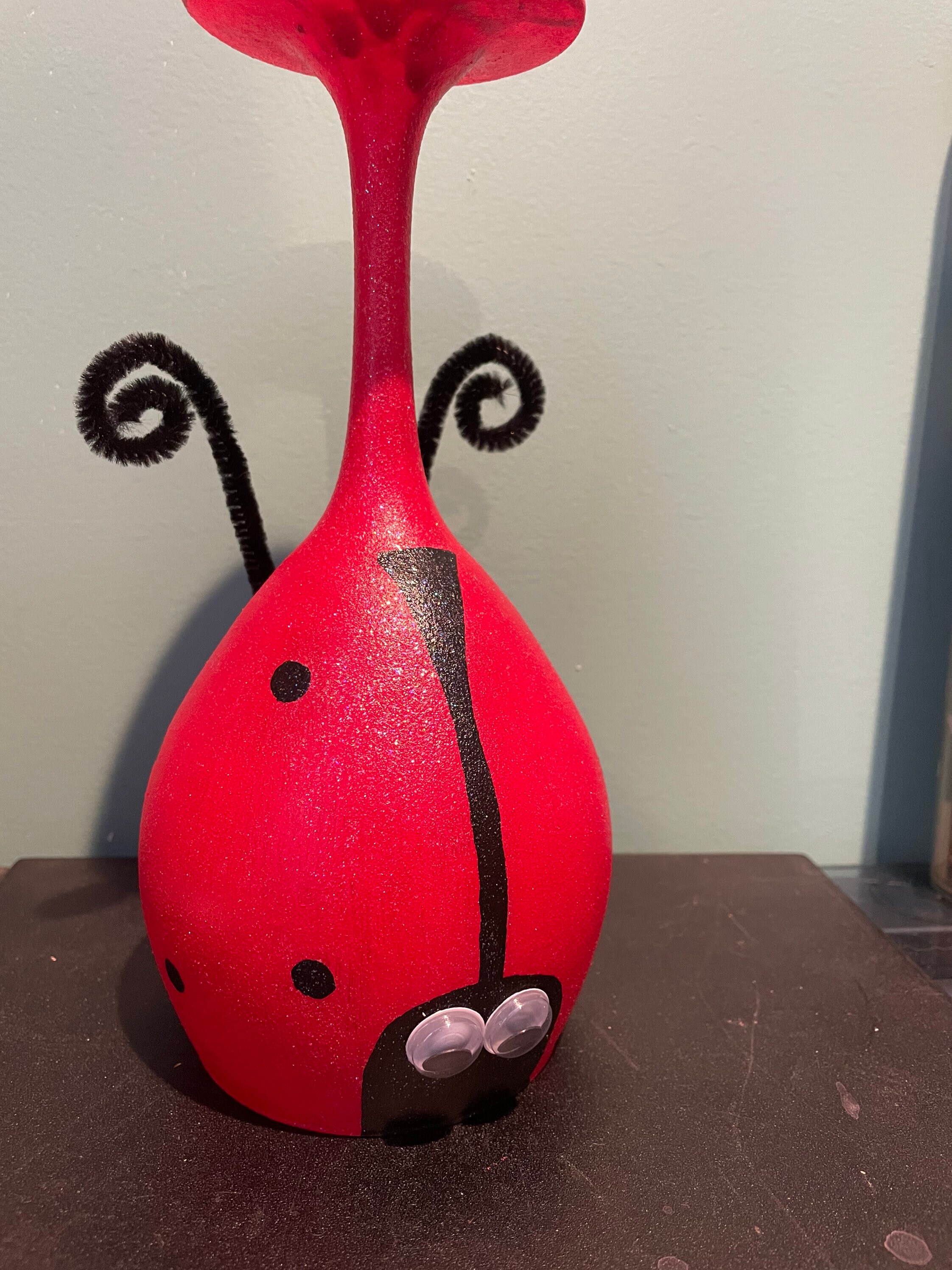Painted Lady Bug Wine Glass - Etsy