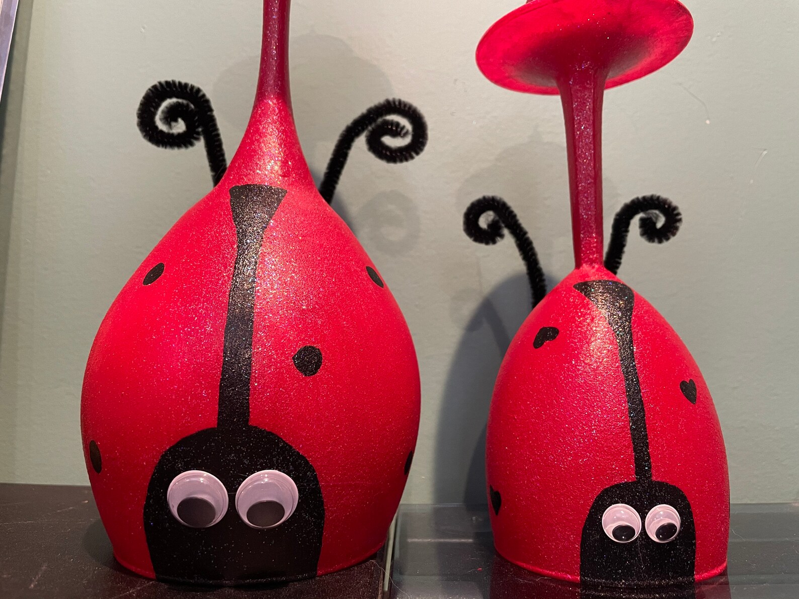 Painted Lady Bug Wine Glass - Etsy