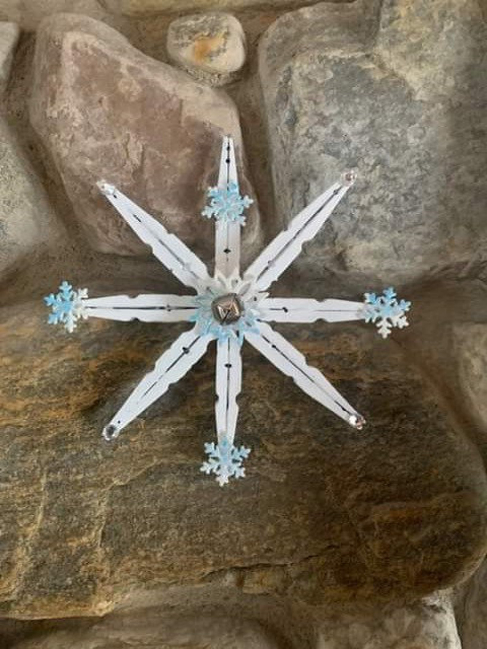 Clothes Pin Snowflakes - Etsy