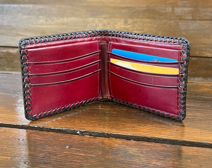 Handmade Mexican Hand Tooled Laced Leather Men's Wallets - Etsy