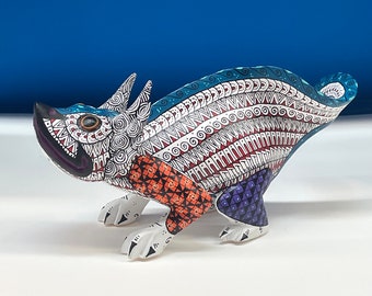 Axolotl Sculpture Mexican Folk Art Alebrije Figurine,ajolote Wooden as ...