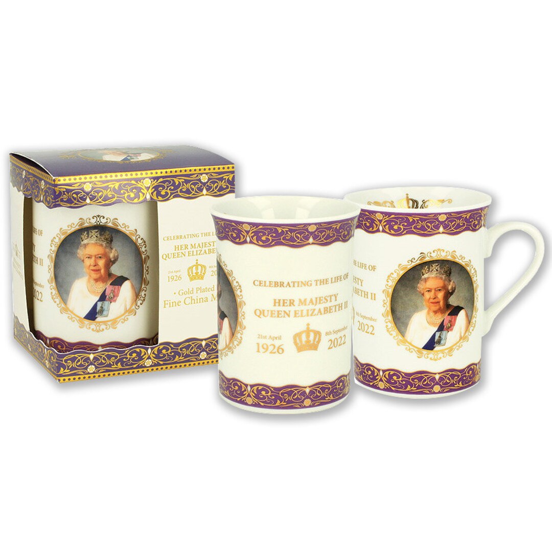 Queen Elizabeth II Commemorative Collection Lippy Mug in Gift Box Royal Family elgate - Etsy