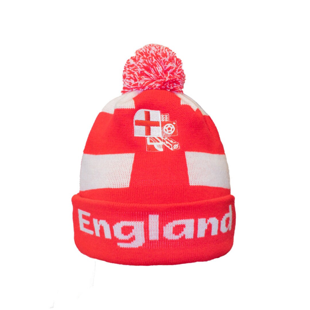FIFA World Cup 2022 England Red Knitted Pom Beanie Officially Licensed ...