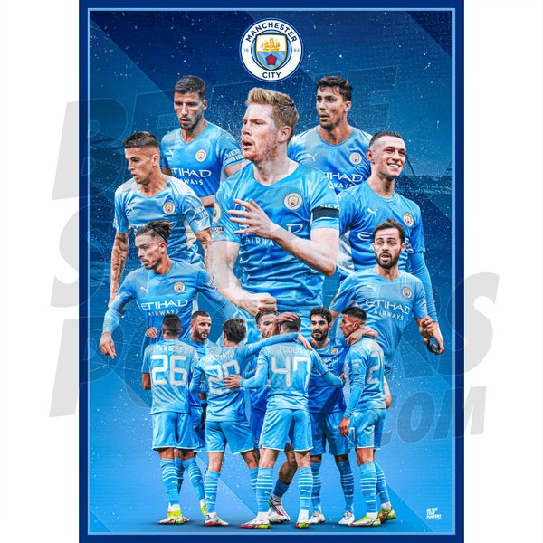 Man City Player Poster - Etsy