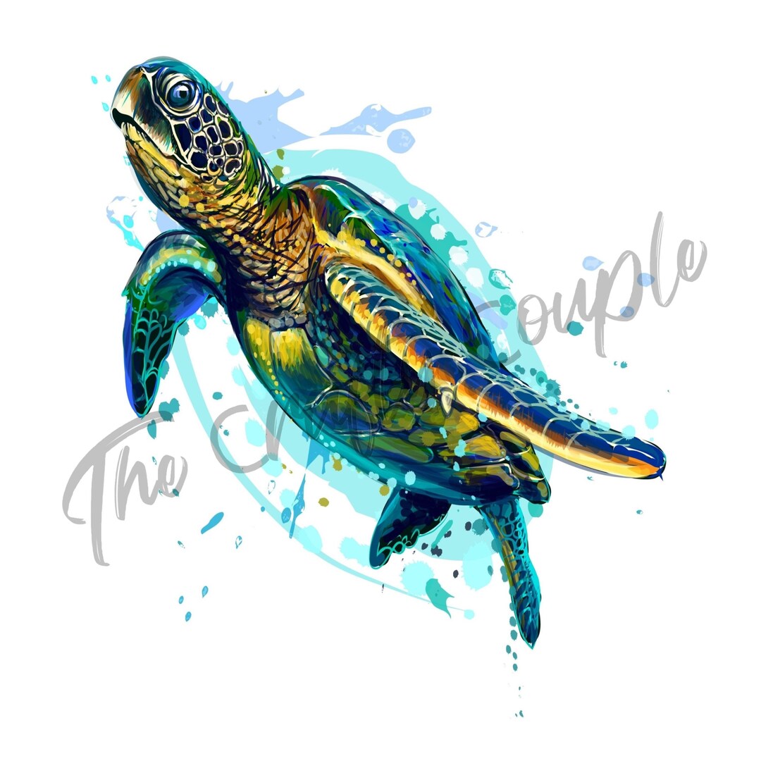 Sea Turtle 3 Waterslide Decal - Etsy
