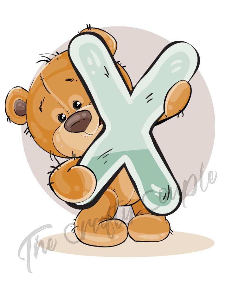Alphabet Bears Capital Letter Waterslide Decal - Etsy
