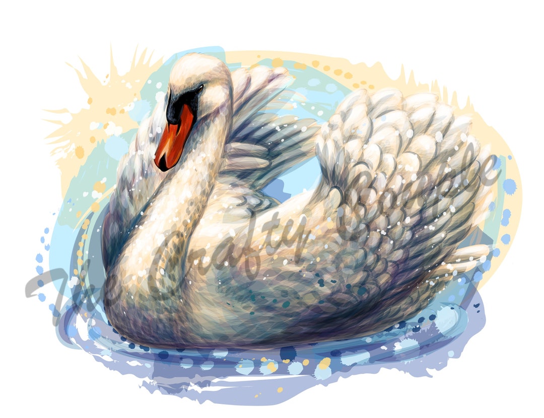 Swan Waterslide Decal - Etsy
