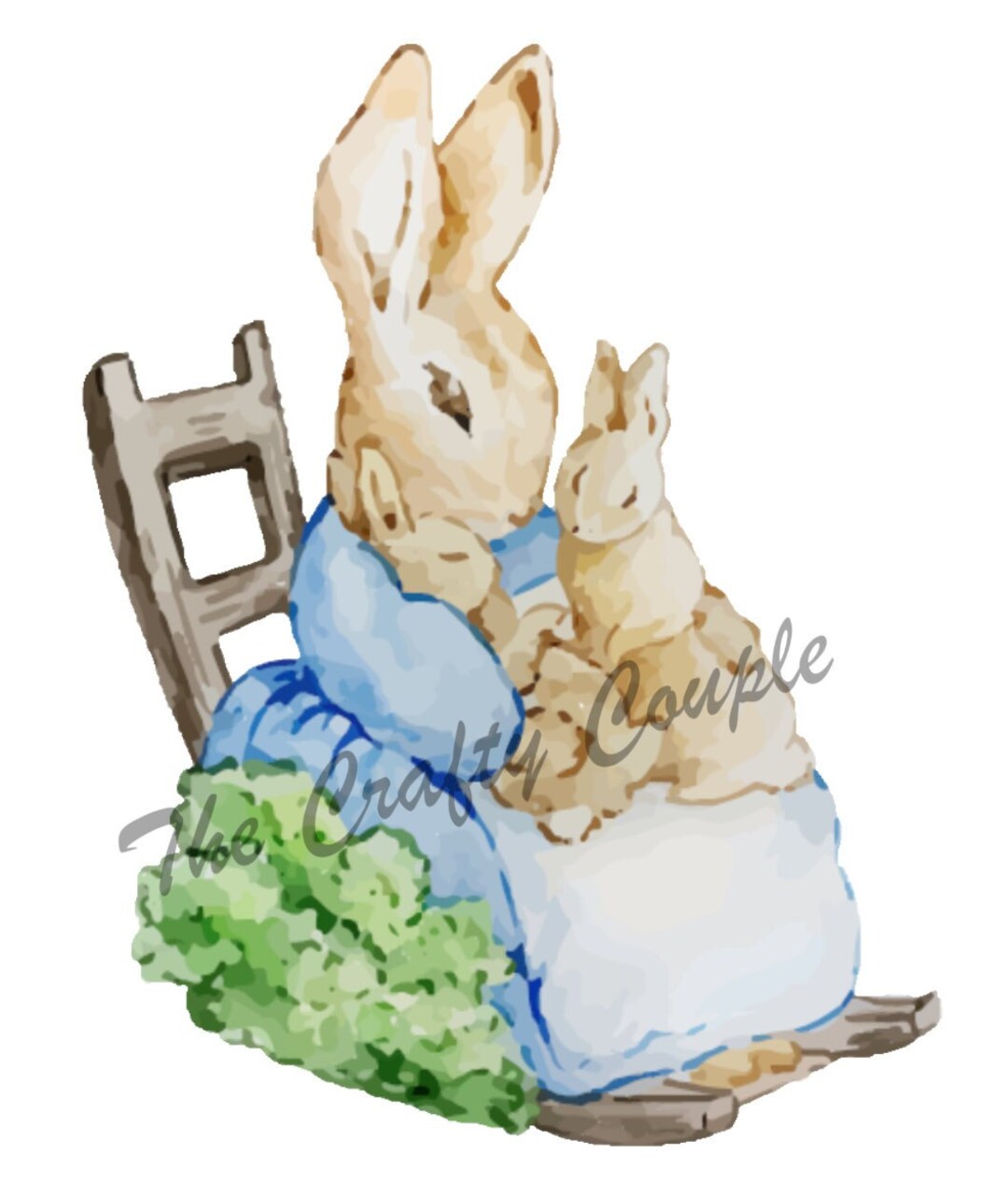 Beatrix Potter Character Mrs. Rabbit With Baby Bunnies - Etsy