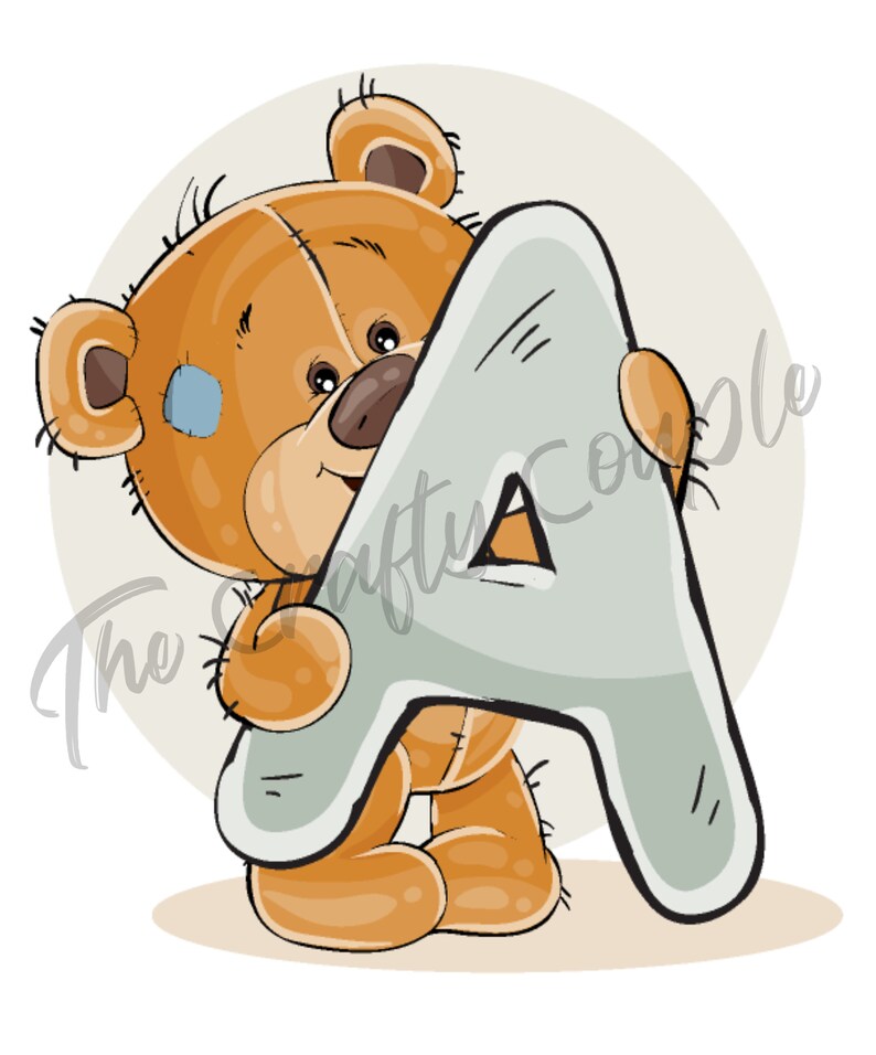 Alphabet Bears Capital Letter Waterslide Decal - Etsy