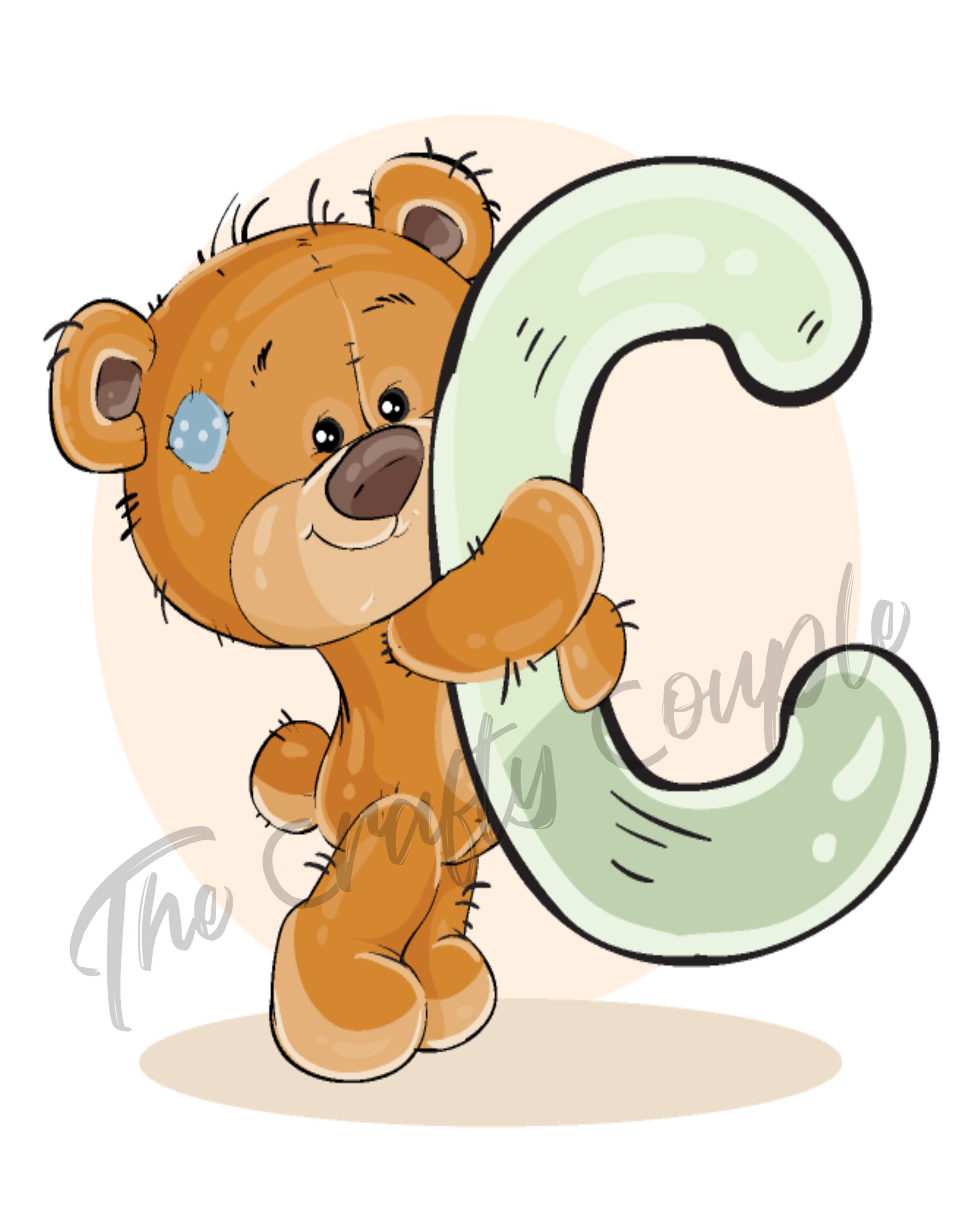 Alphabet Bears Capital Letter Waterslide Decal - Etsy