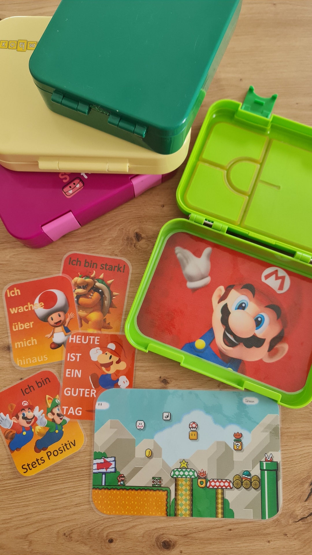 Lunch Box Insert Super Mario With Affirmation Cards - Etsy