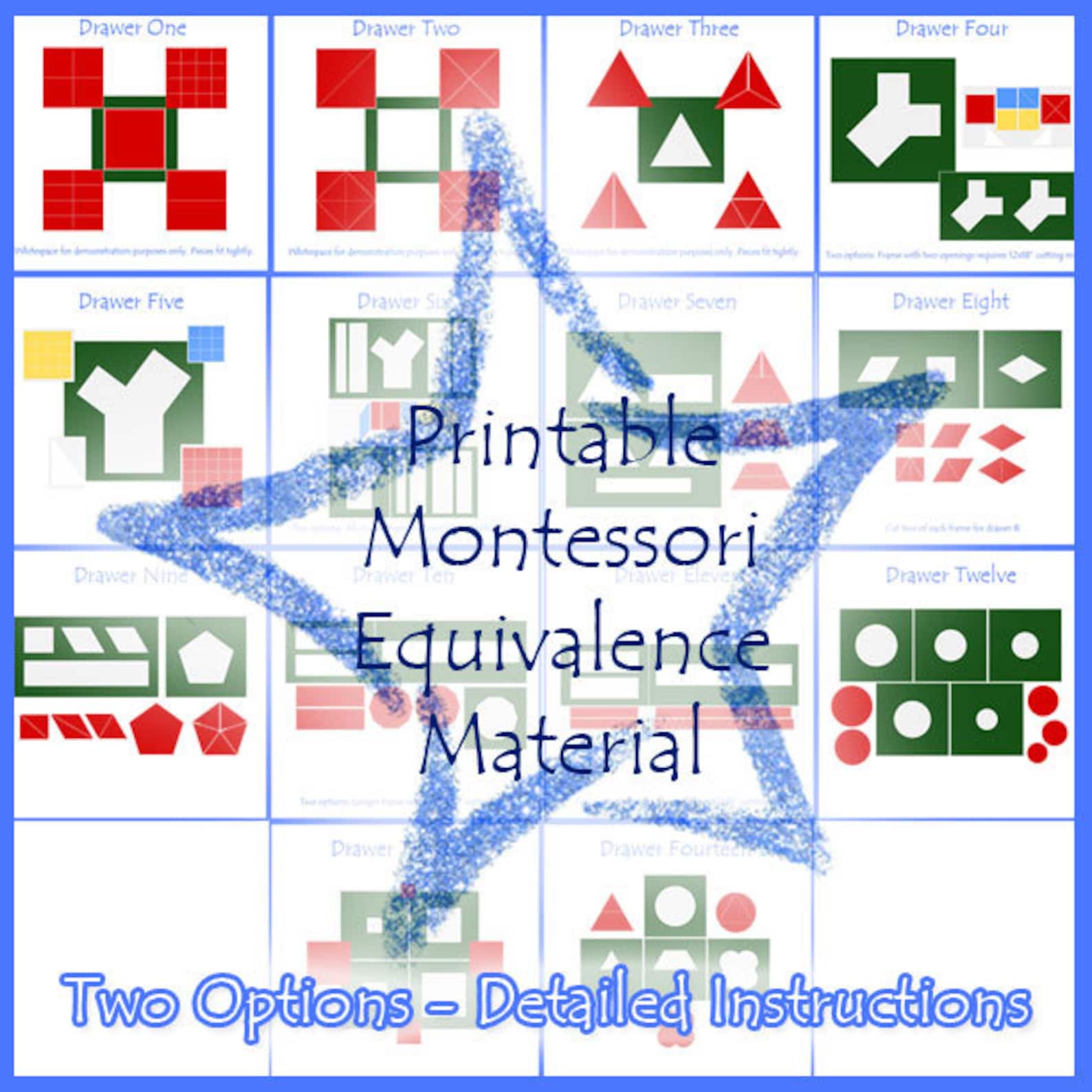 Montessori Equivalence Frames Printable Edition - Etsy