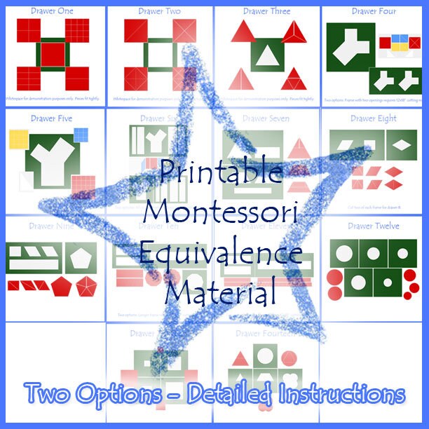 Montessori Equivalence Frames - Printable Edition - Etsy
