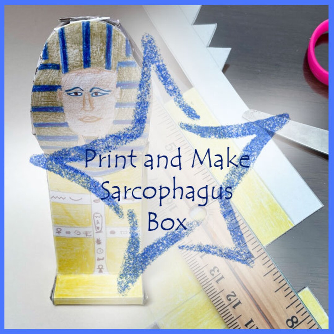Ancient Egypt Sarcophagus Box - Print and Make - Etsy