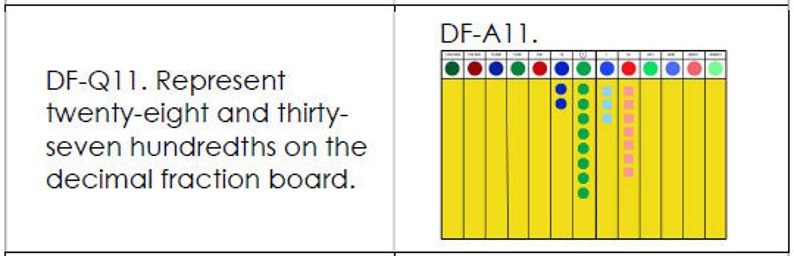 Montessori Decimal Fraction Task Cards and Mini Board - Etsy
