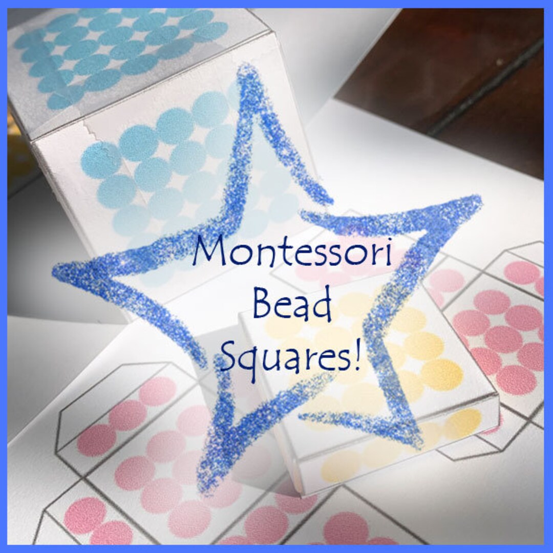 Montessori Printable Bead Squares - US Printable Edition - Etsy